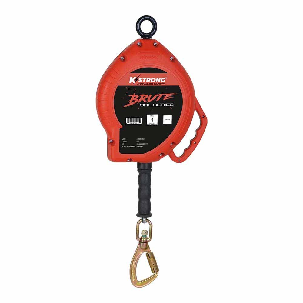 KStrong UFS310150 50 ft Galvanized Steel Cable SRL with Carabiners & T ...