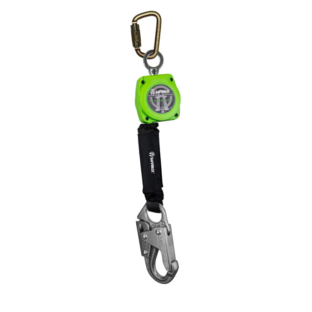 Safewaze 019-5044 6' Single Web Retractable With Steel Carabiner And D ...