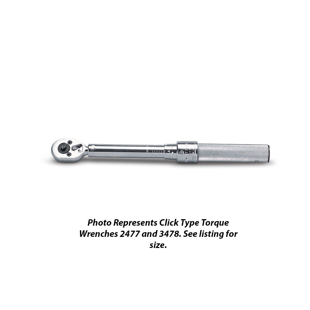 Wright Tool 3478 3/8" Drive Click Torque Wrench w Ratchet Handle 30-20 ...